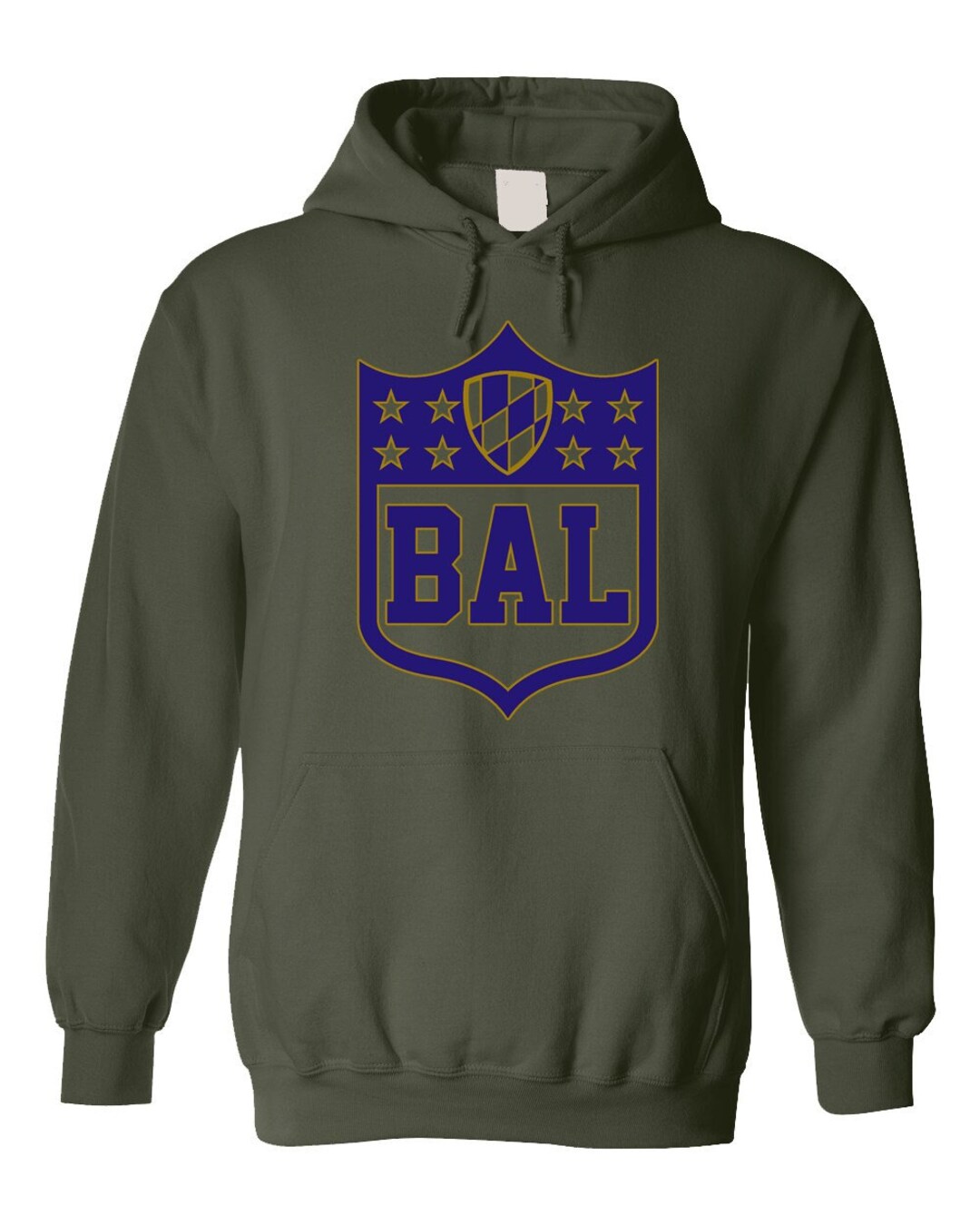 Baltimore Football Shield Hoodie - Etsy