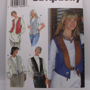 Simplicity 9583, 90s Vest Sewing Pattern, UNCUT and VINTAGE - Etsy