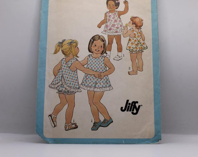 Simplicity 9513, Vintage Sewing Pattern, Toddlers Dress and Bloomers ...