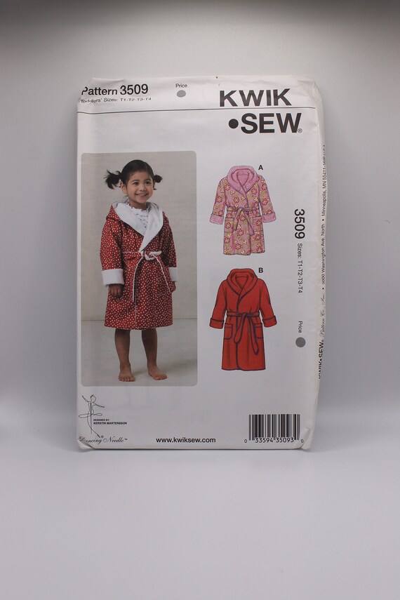 Kwik Sew 3509 Toddler Robe Sewing Pattern UNCUT - Etsy