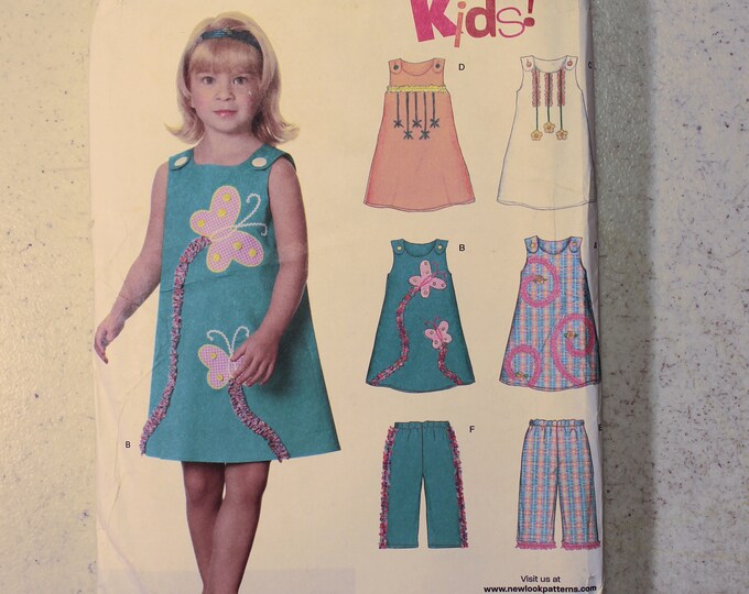 New Look 6695, Girls Dress, Top and Pants Sewing Pattern - Etsy