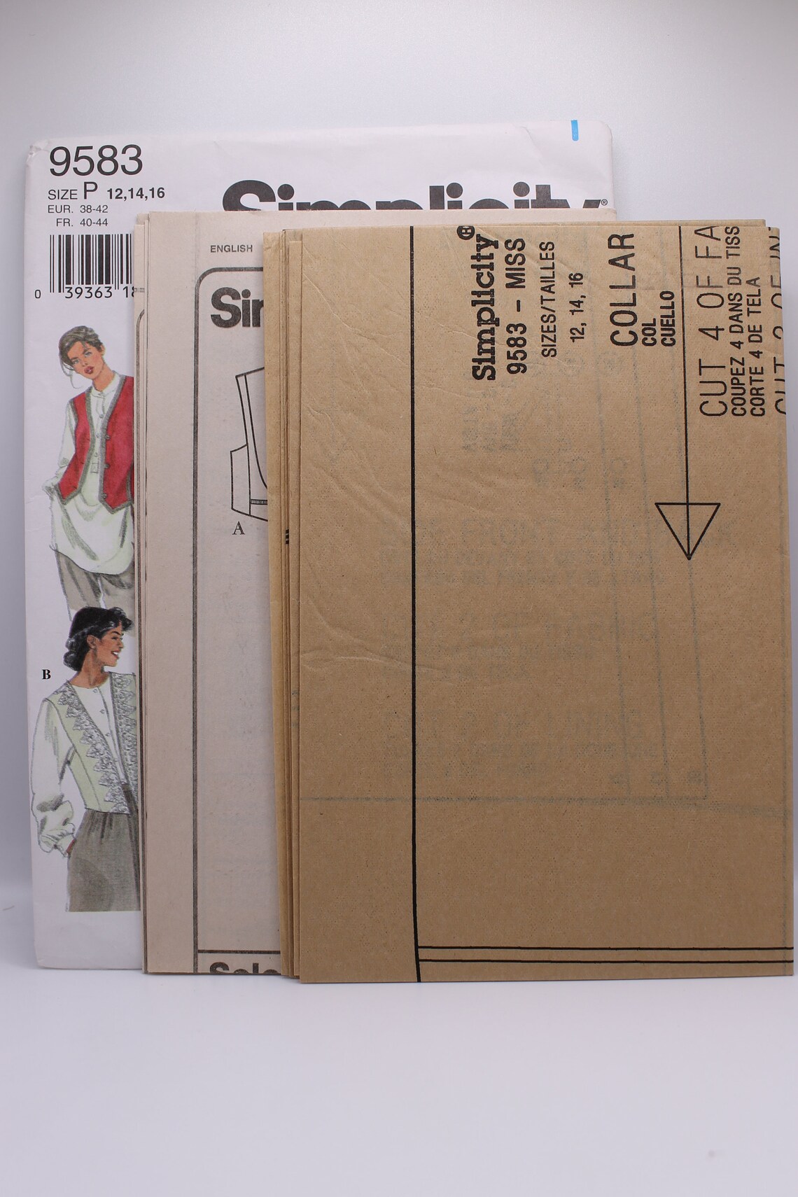 Simplicity 9583, 90s Vest Sewing Pattern, UNCUT and VINTAGE - Etsy