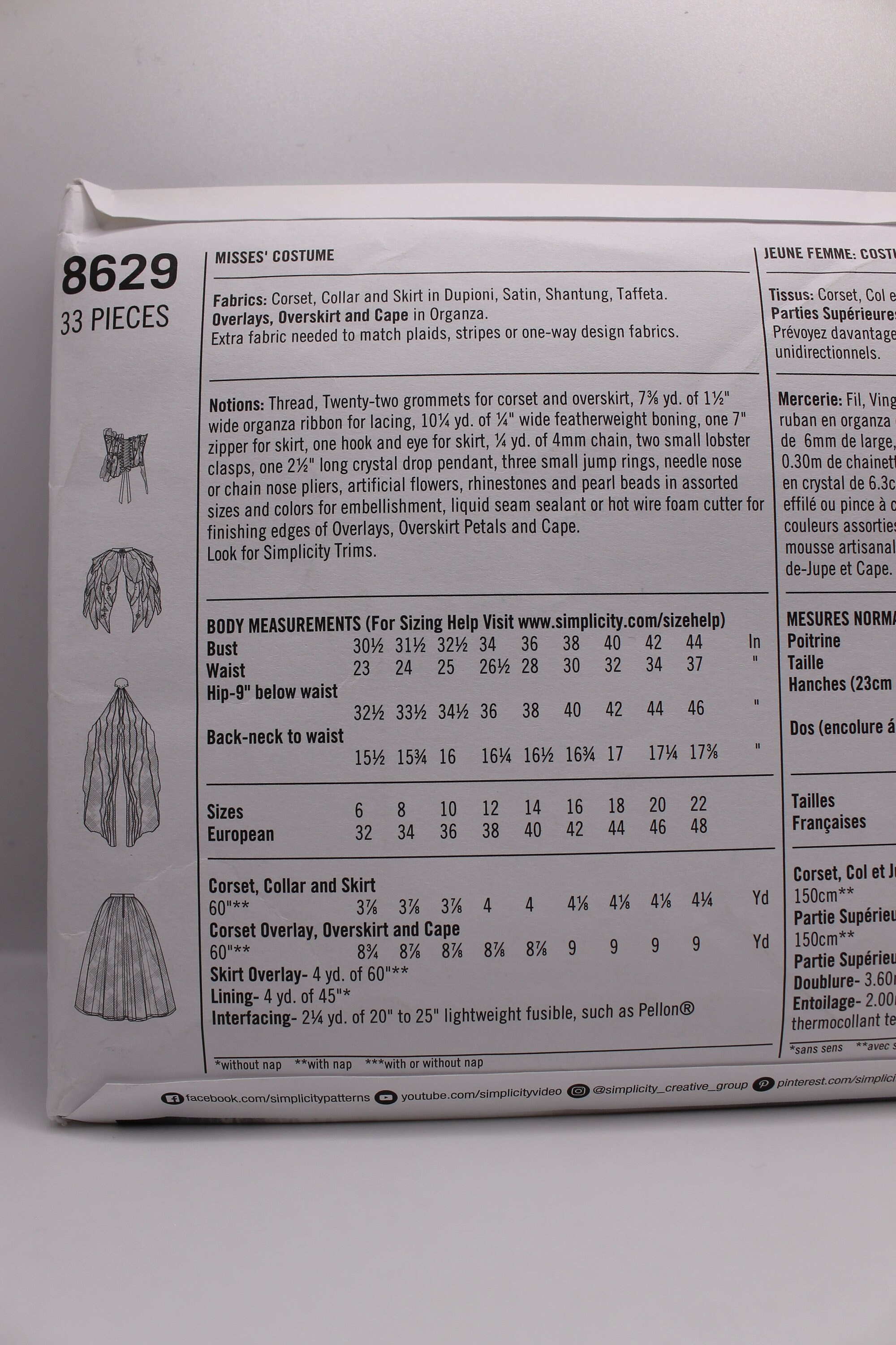 Simplicity 8629, Ice Queen Costume Sewing Pattern, UNCUT - Etsy