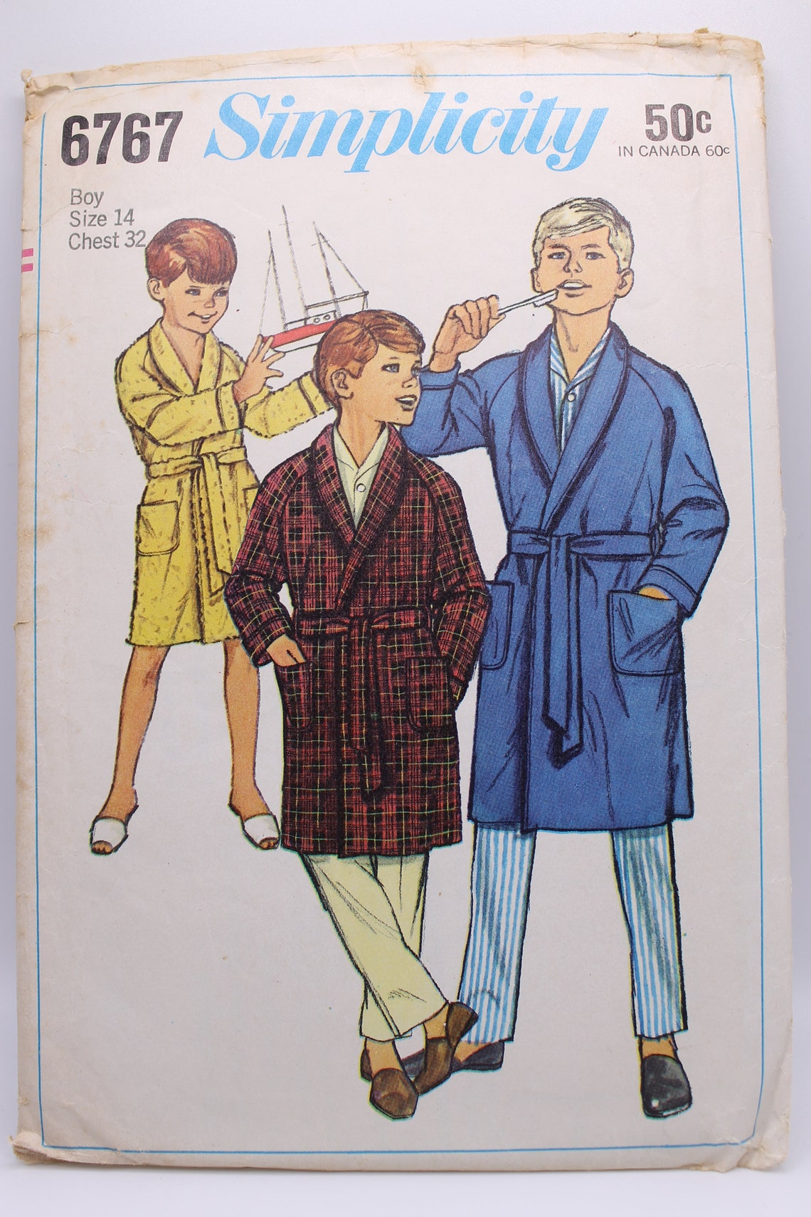 Simplicity 6767, Boys Robe Sewing Pattern, UNCUT & VINTAGE - Etsy