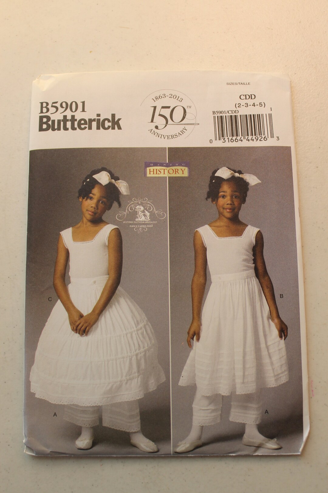 Butterick B5901 Making History Pattern Children's - Etsy