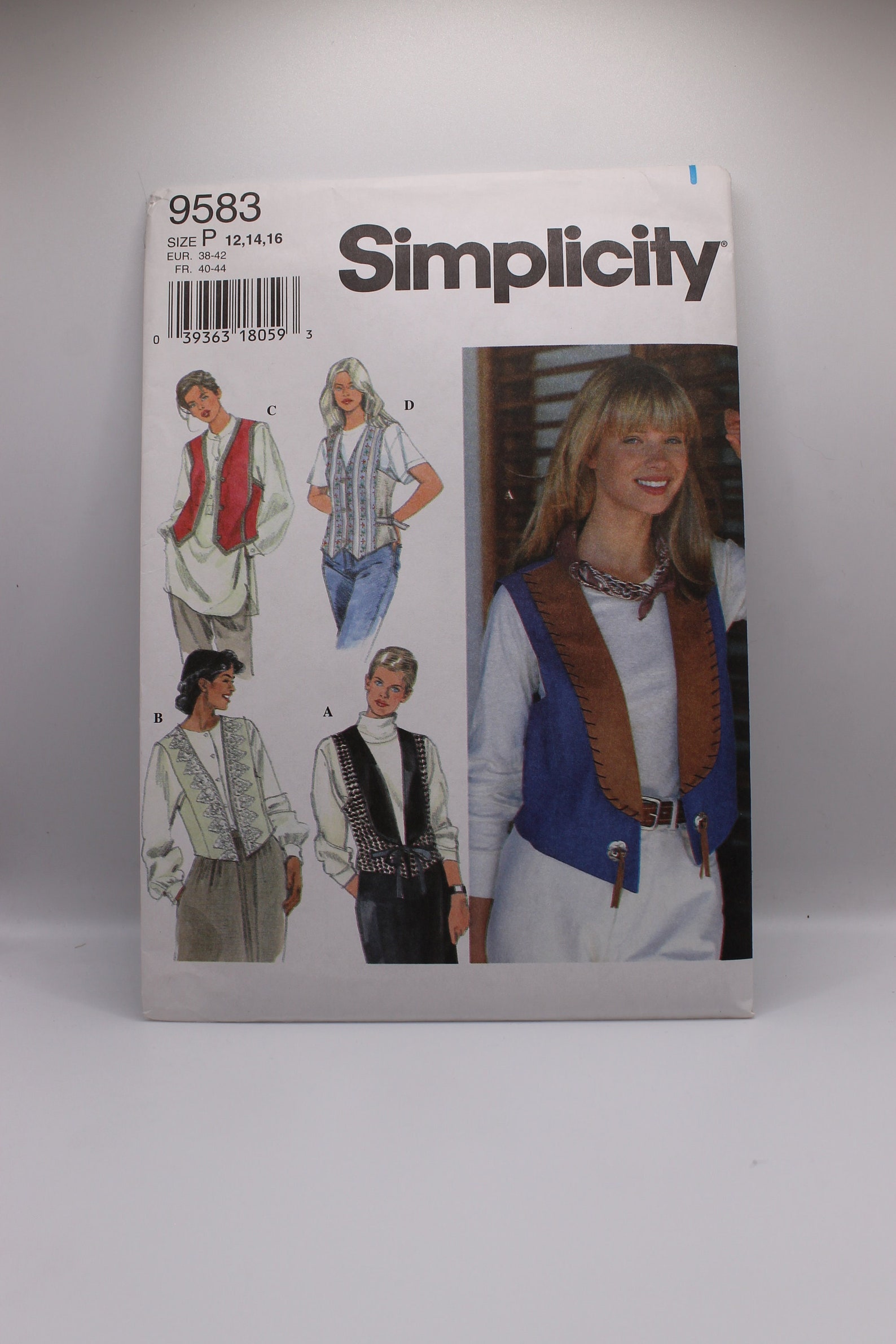 Simplicity 9583, 90s Vest Sewing Pattern, UNCUT and VINTAGE - Etsy