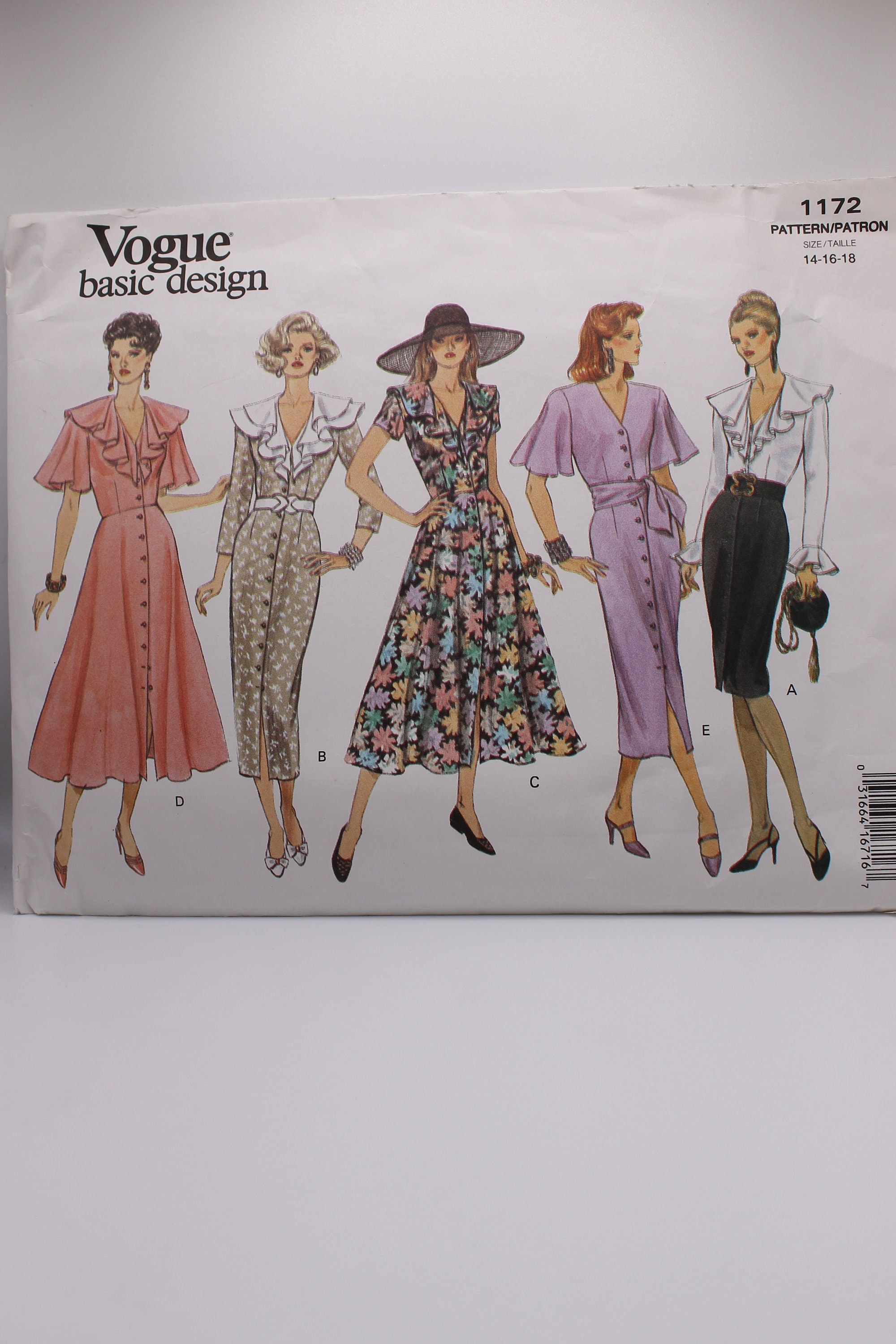 Vogue 1172, 90s Dress Sewing Pattern, VINTAGE and UNCUT - Etsy