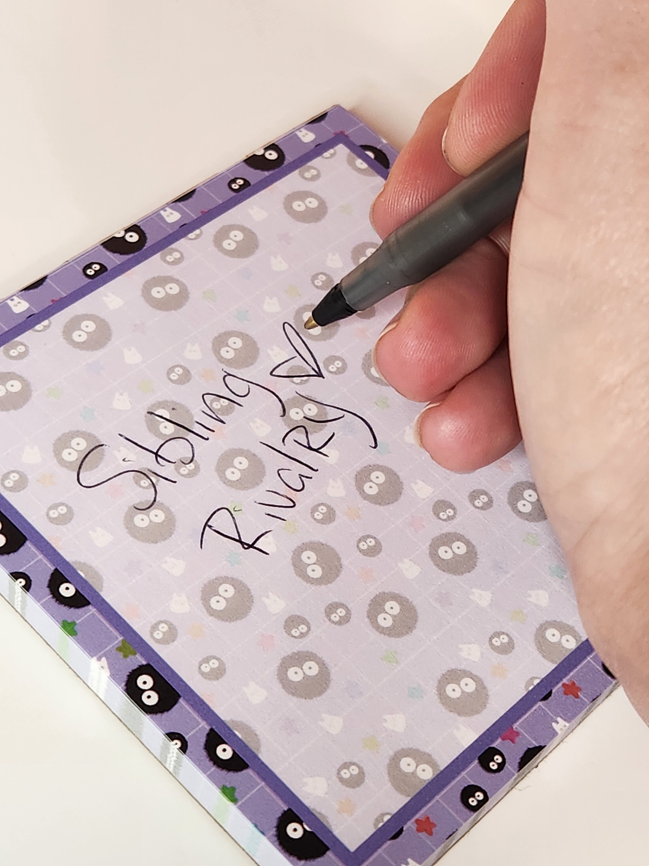 Soot Sprite Purple Notepad Studio Ghibli Themed Notepad 4 Inches X 4 ...