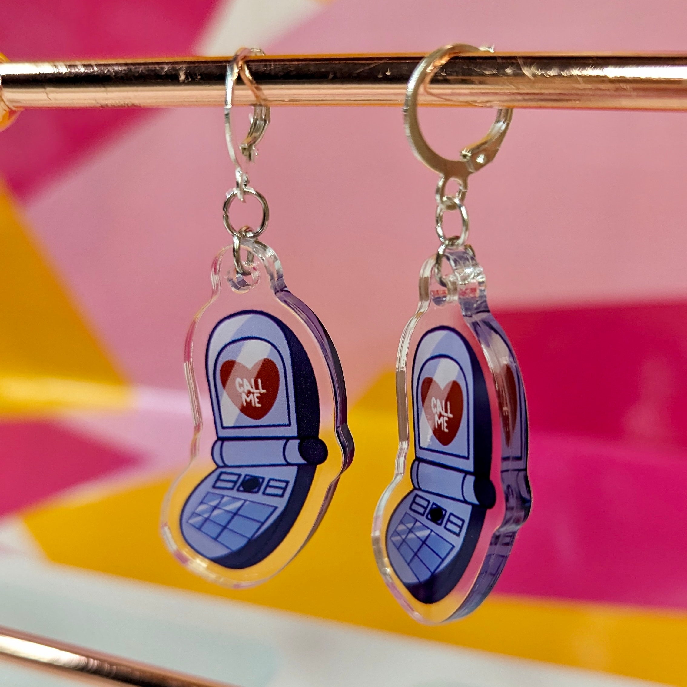 Call Me Flip Phone Earrings - Etsy