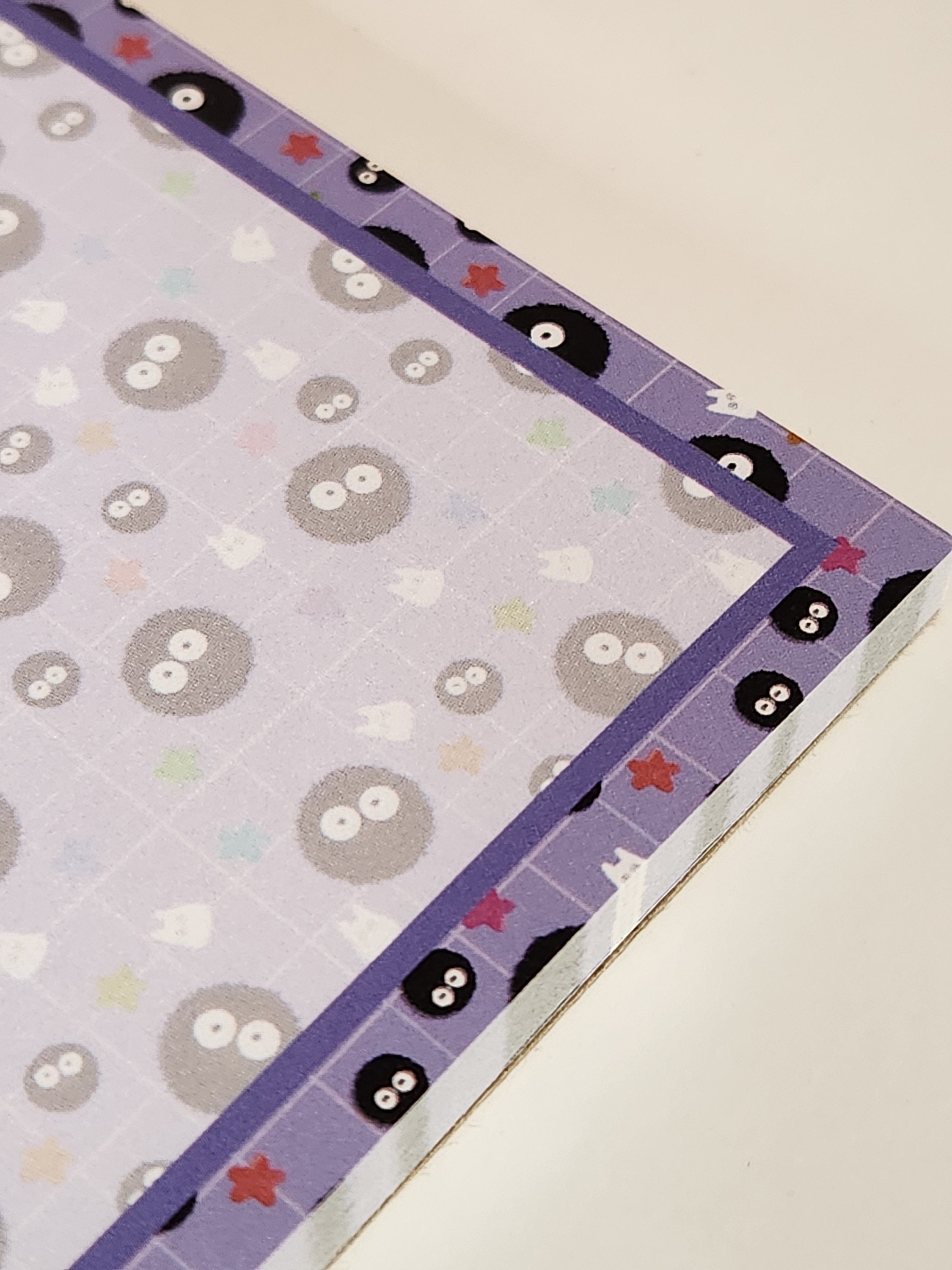 Soot Sprite Purple Notepad Studio Ghibli Themed Notepad 4 Inches X 4 ...