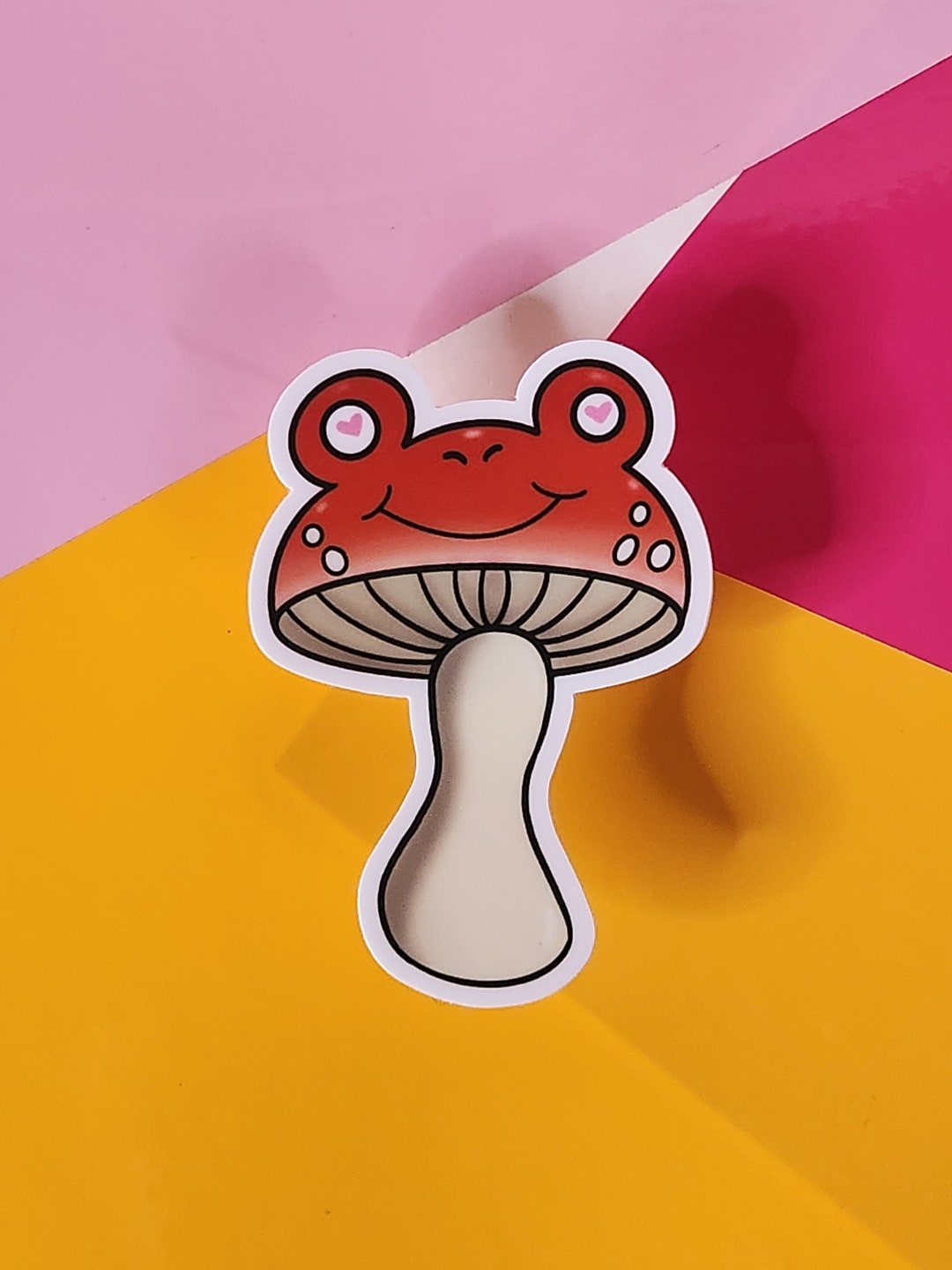 Red Frog Mushroom Sticker | 3 in Waterproof Die Cut - Etsy