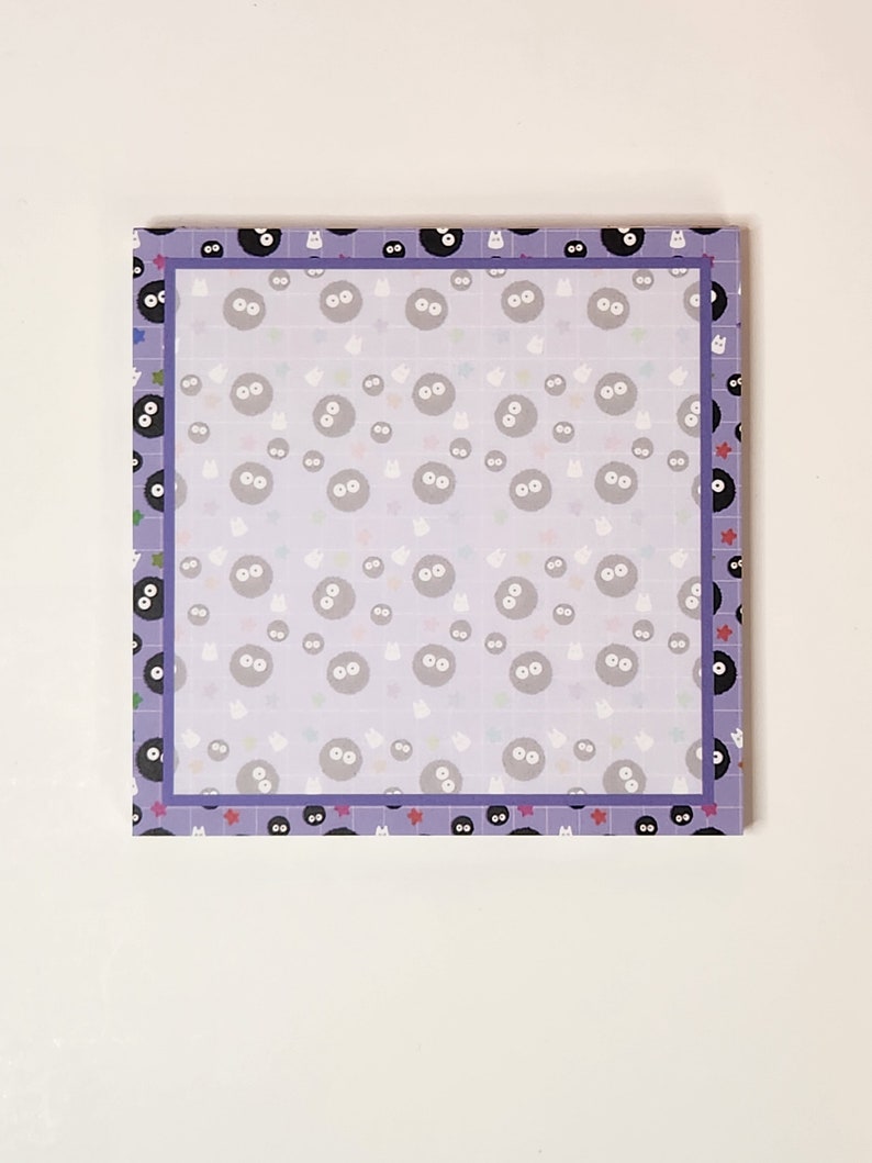 Soot Sprite Purple Notepad Studio Ghibli Themed Notepad 4 Inches X 4 ...