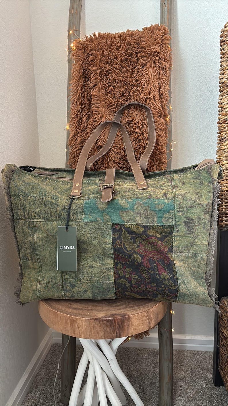 Fern Grove Patchwork Weekender - Etsy