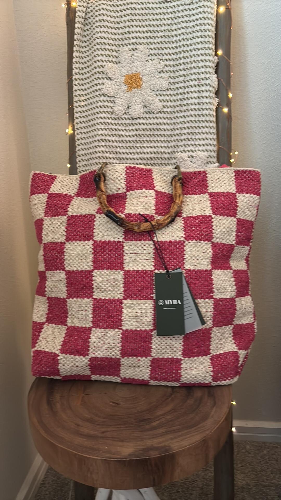 Myra Classic Cottage Checker Tote - Etsy