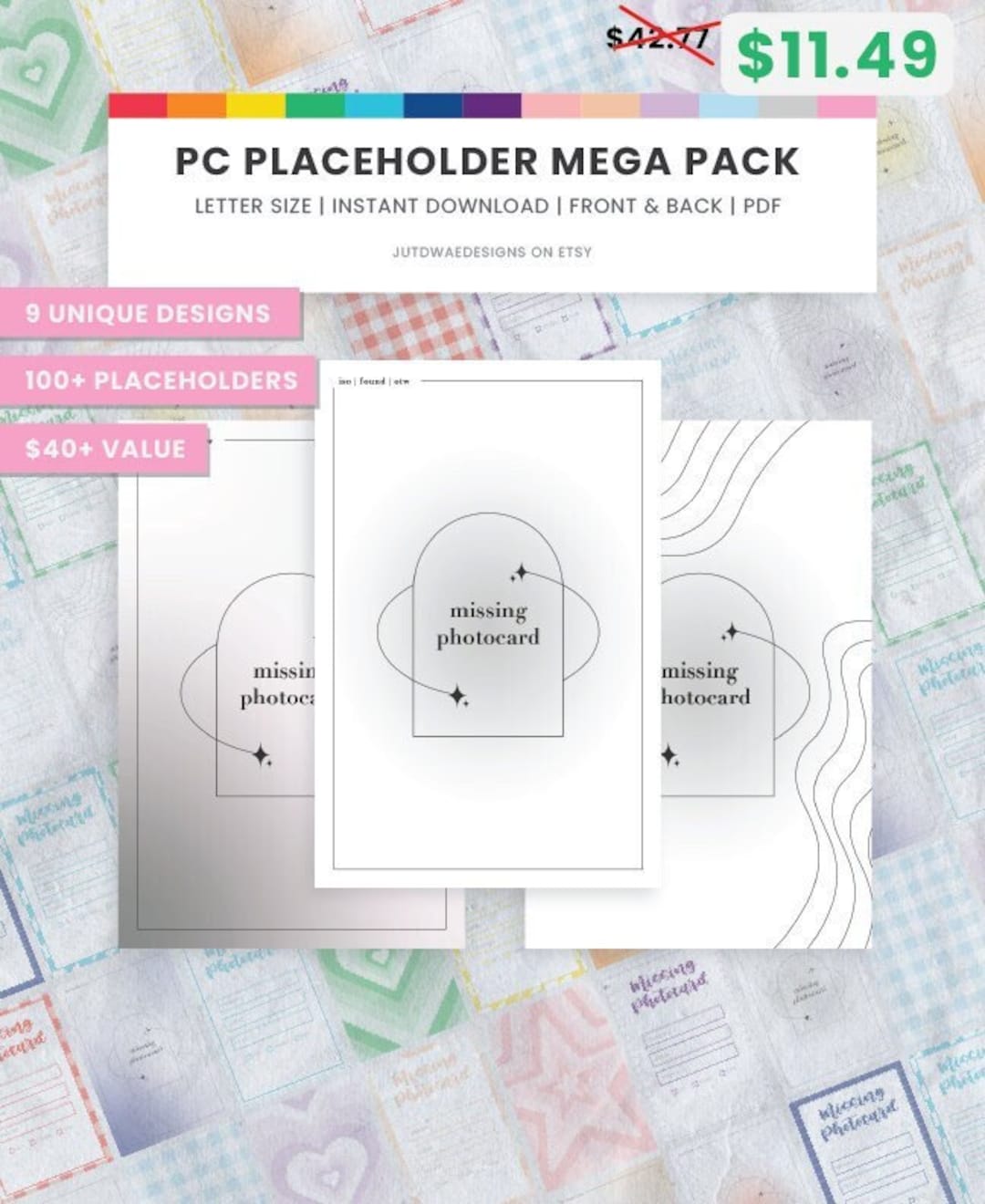Kpop Idol Photocard Collection Binder Placeholder Mega Pack - Perfect ...