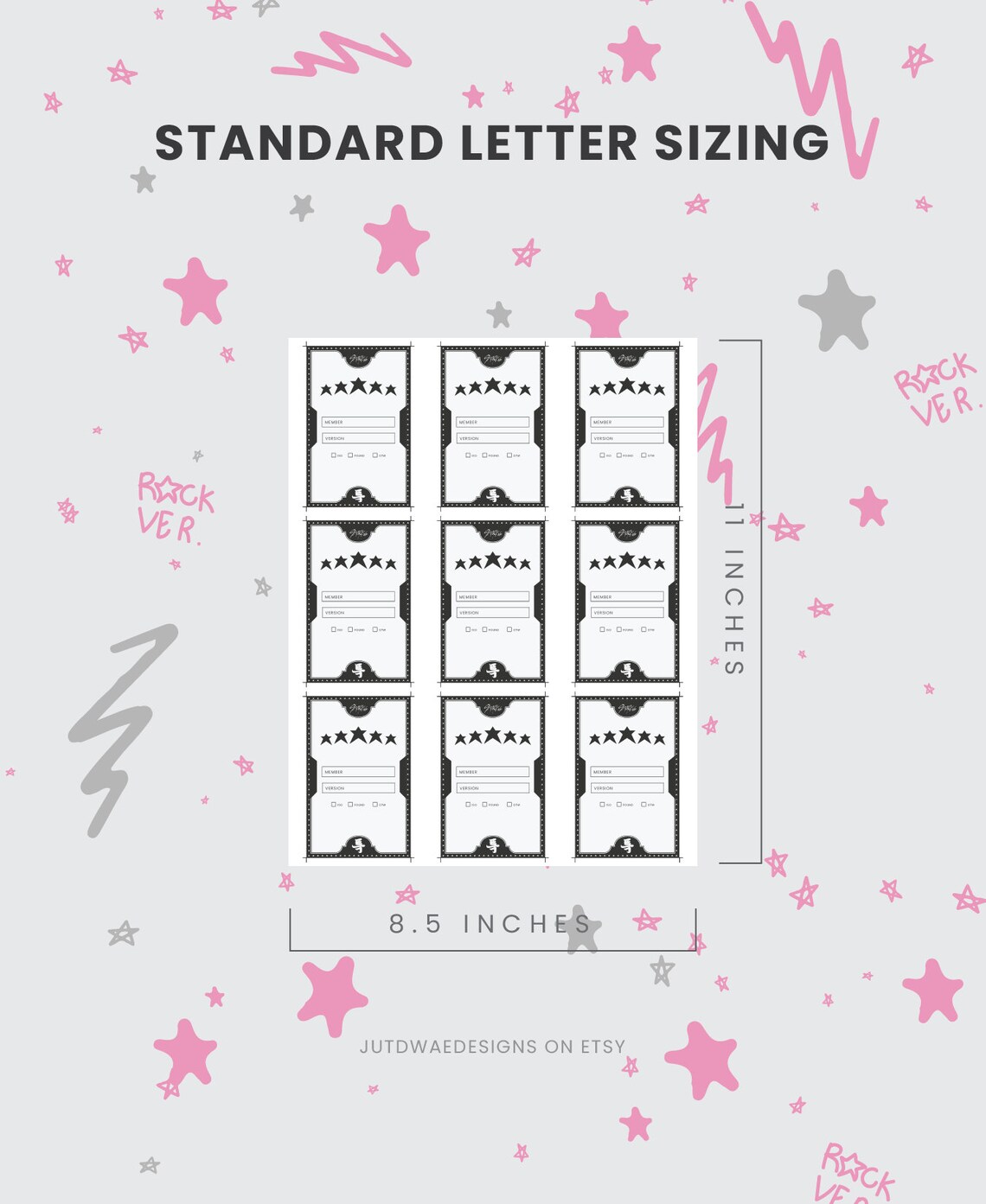 Stray Kids Five Star Photocard Placeholder Binder Filler SKZ Pc Kpop ...