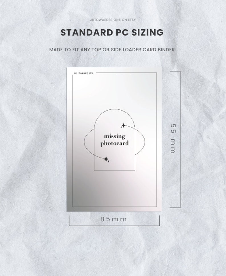 Gray Kpop Idol Photocard Collection Binder Placeholder - Perfect ...