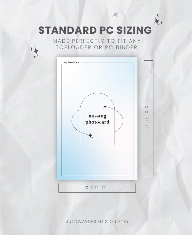 Adorable Baby Blue Photocard Placeholder | Binder Filler | Bias Pc ...
