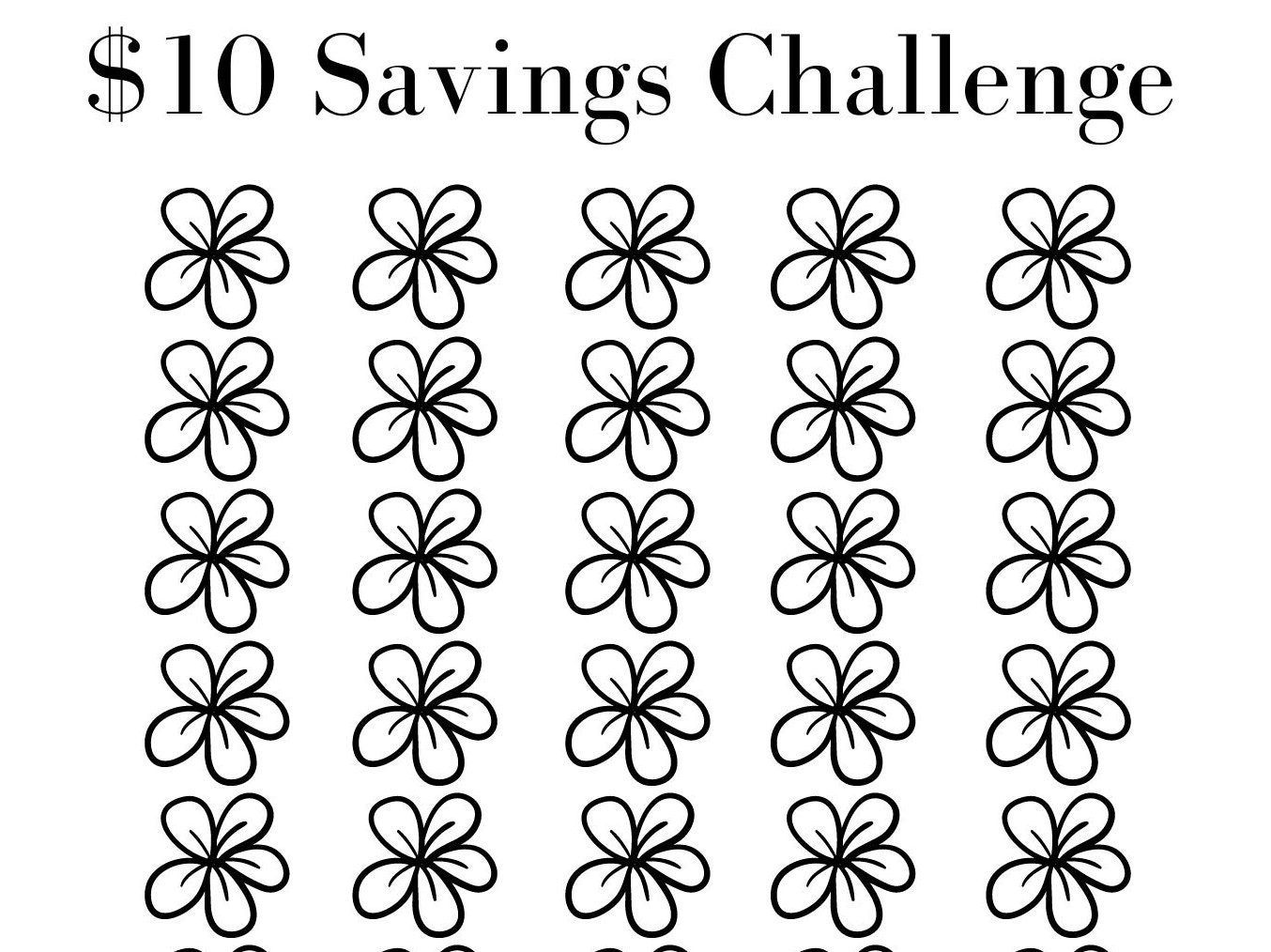 Flower Power 10 Dollar Savings Challenge - Etsy