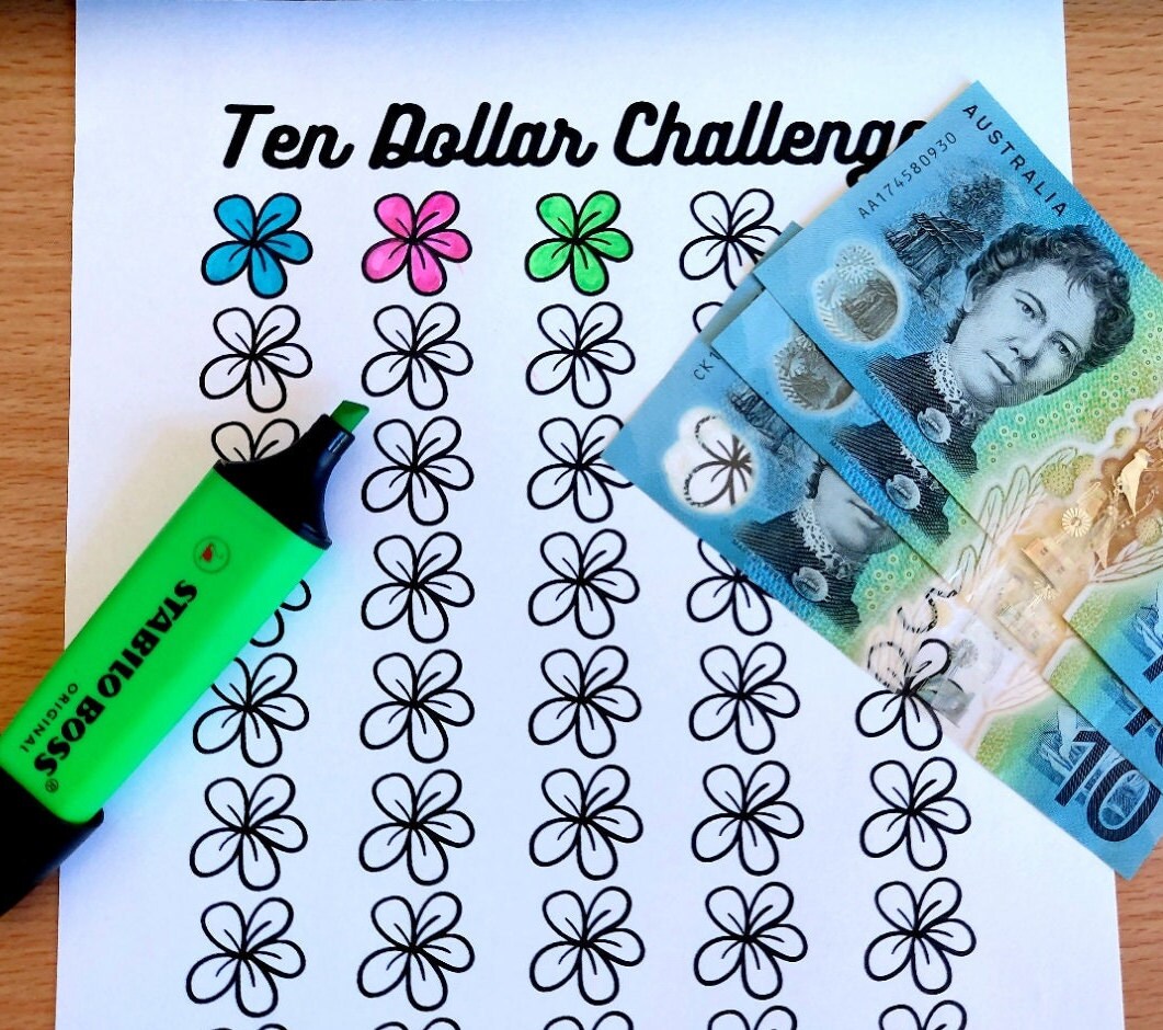Flower Power 10 Dollar Savings Challenge - Etsy