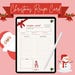 Christmas Recipe Card Printable Holiday Recipe Template - Etsy