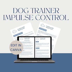 Dog Trainer Printable Business Forms Behavior & Pet Training Guide Impulse Control Puppy ...