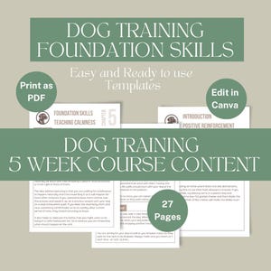 Dog Training Business Template Guide Bundle Recall Dog Trainer Focus ...