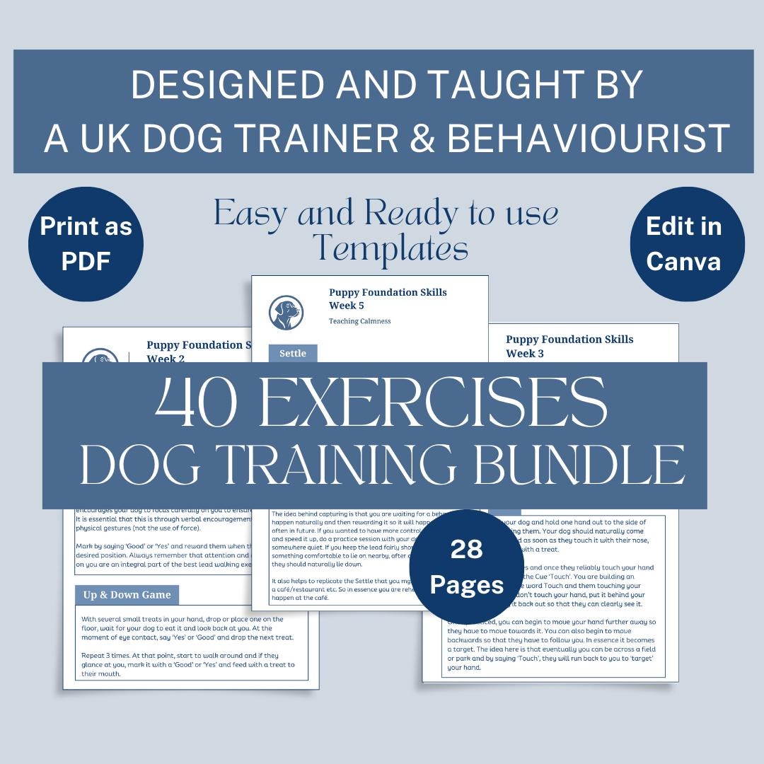 Dog Training Business Templates Editable Behavior Guide and Puppy ...