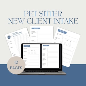 Pet Sitter Business Forms New Dog Cat Sitting Client Intake Form Pet ...