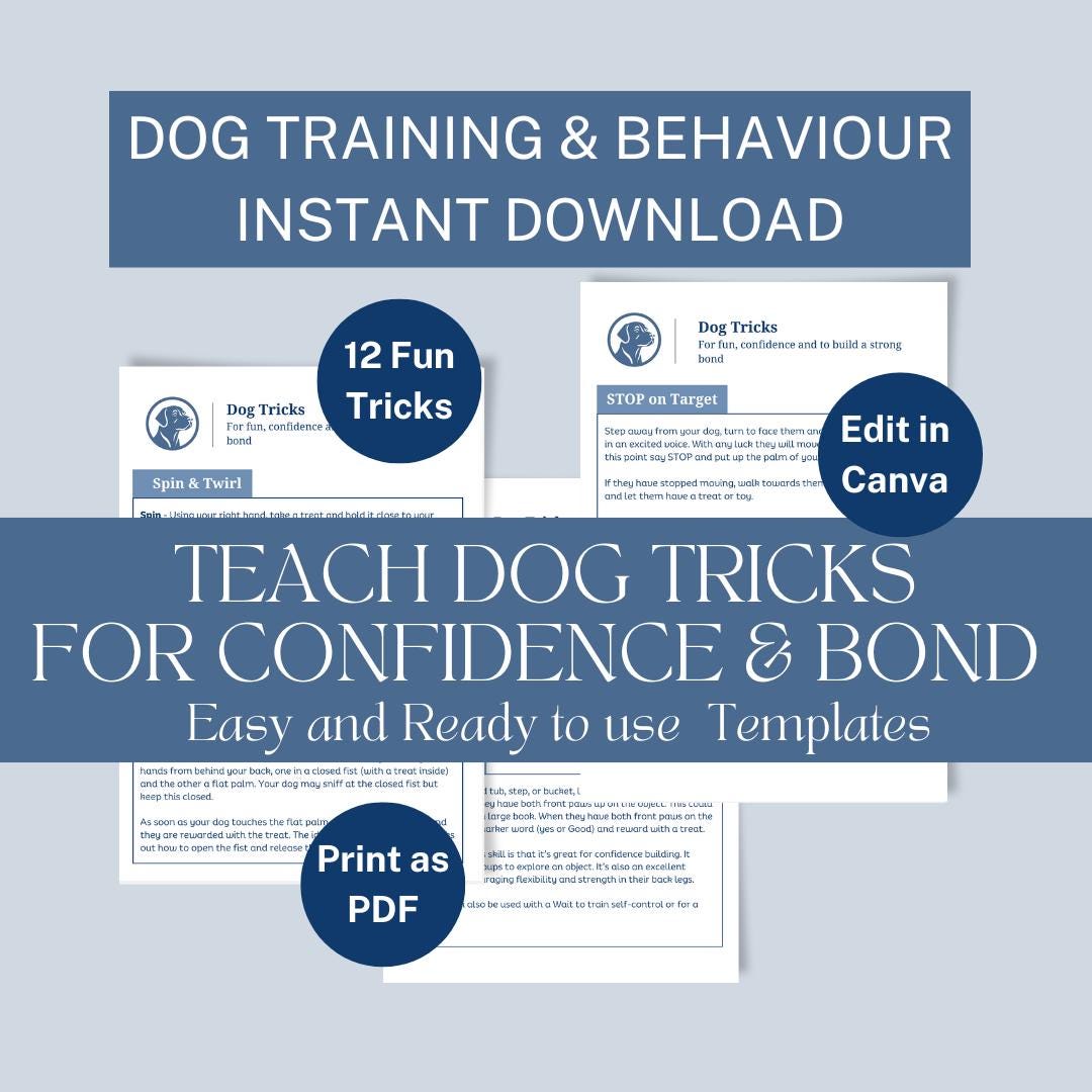 Dog Training Business Templates for Dog Tricks & Behaviour Forms Puppy ...