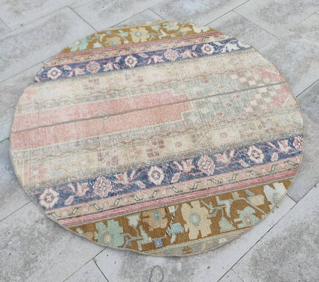 Large Size Mop, Turkish Rug Mop, Area Rug, Round Rug, Handmade Wool Rug ...