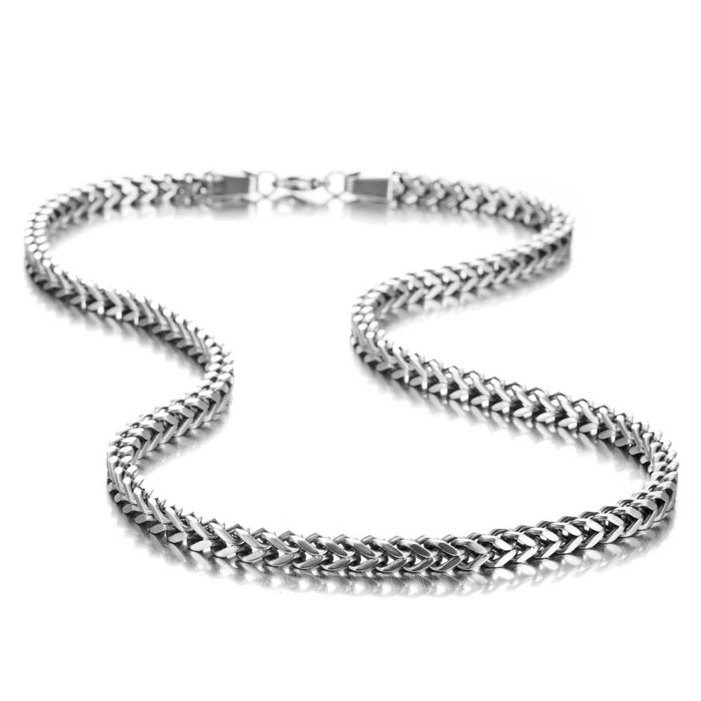 Stainless Steel Men's Chain Necklace, Silver Link Chain Necklace ...