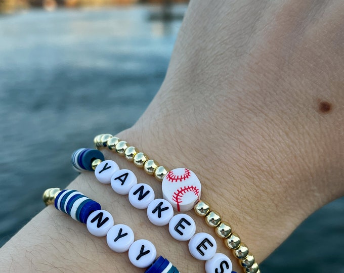 New York Yankees Baseball Bracelets I Baseball Bracelets I Sports ...