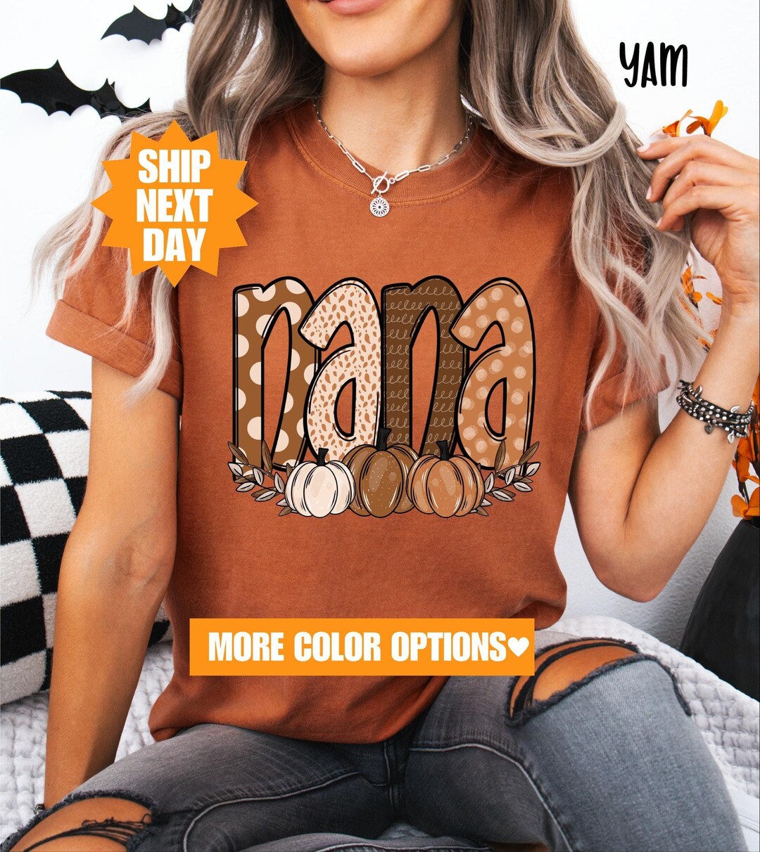 Comfort Colors® Fall Nana Shirt, Fall Grandma Shirt, Fall Shirt for ...