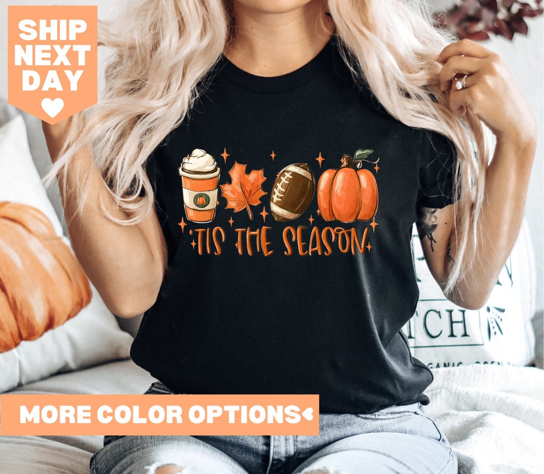 Tis the Season Shirt, Fall Pumpkin Shirt, Football Shirts for Women ...