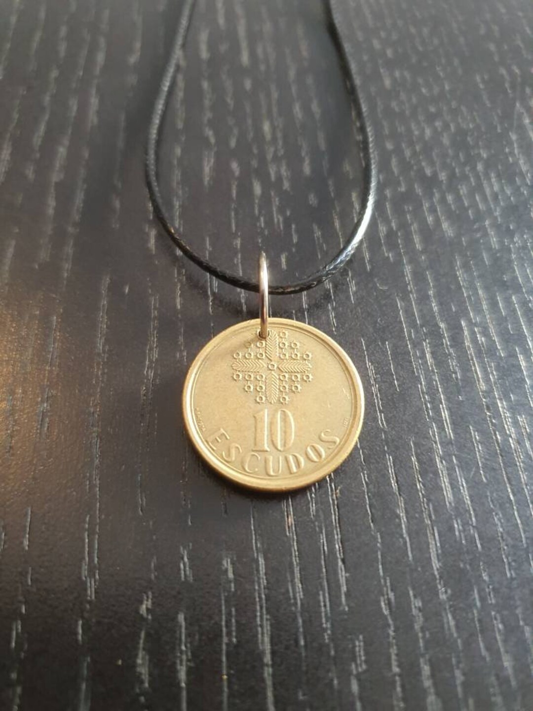 Collier Coin Portugal 10 Escudos 45 50 cm Cuir - Etsy France