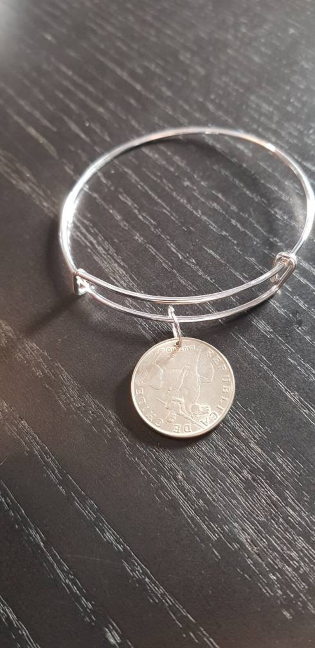 Bangle Coin Chile 5 Escudos Pfed Real Coin - Etsy