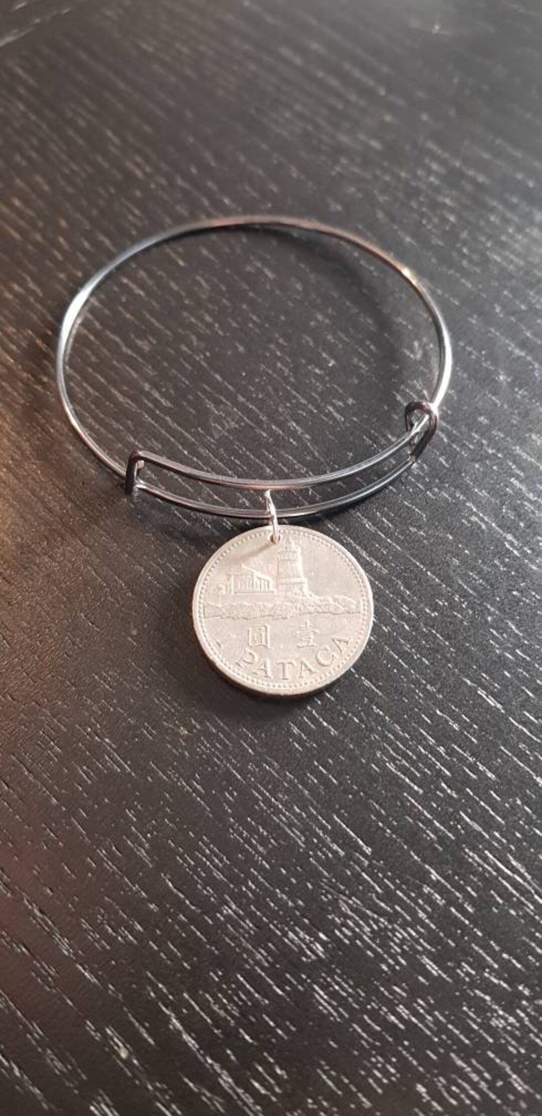 Bangle Coin Macau 1 Pataca Lighthouse Real Coin - Etsy