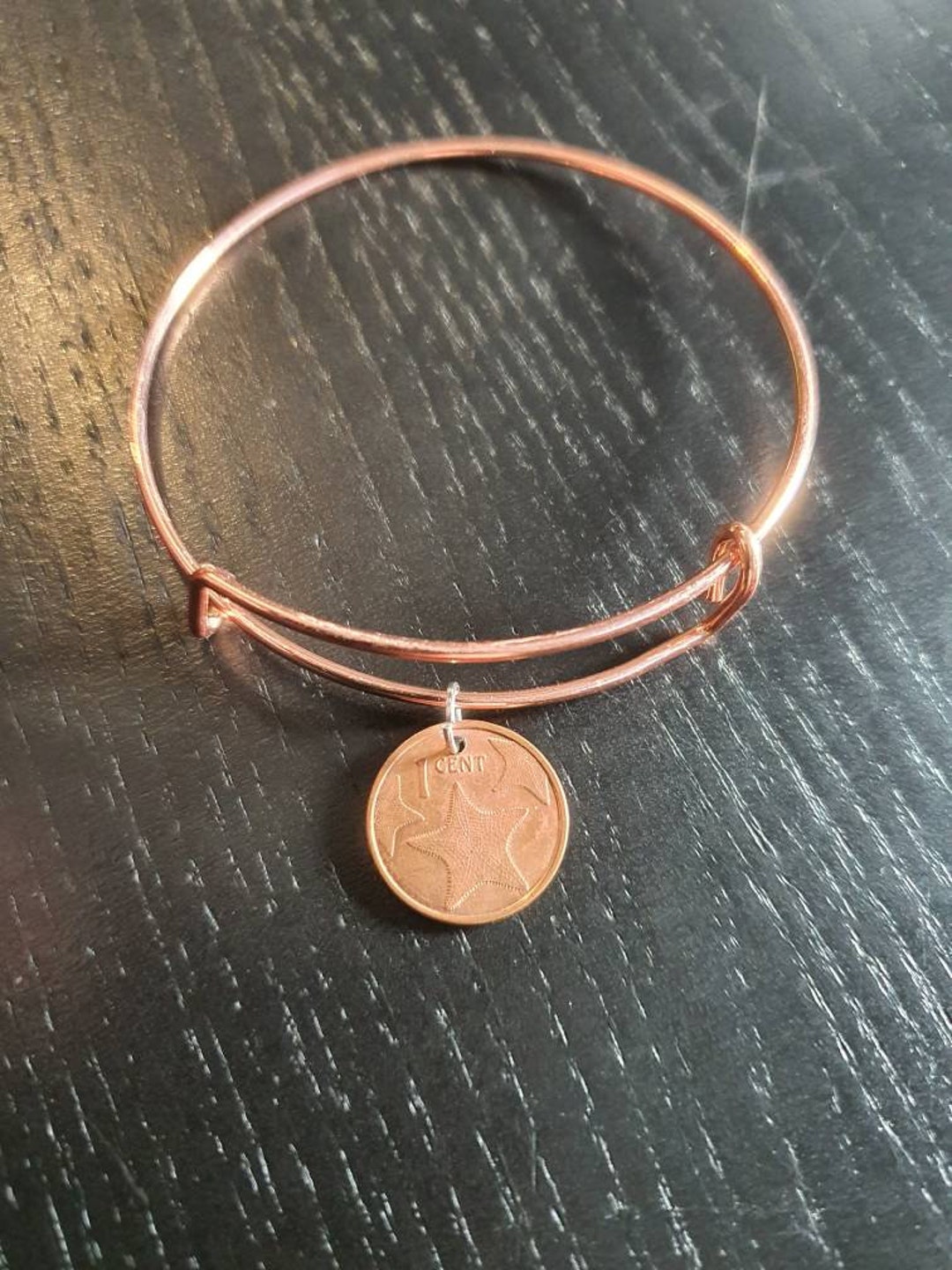 Bangle Coin Bahamas 1 Cent Starfish Real Coin - Etsy