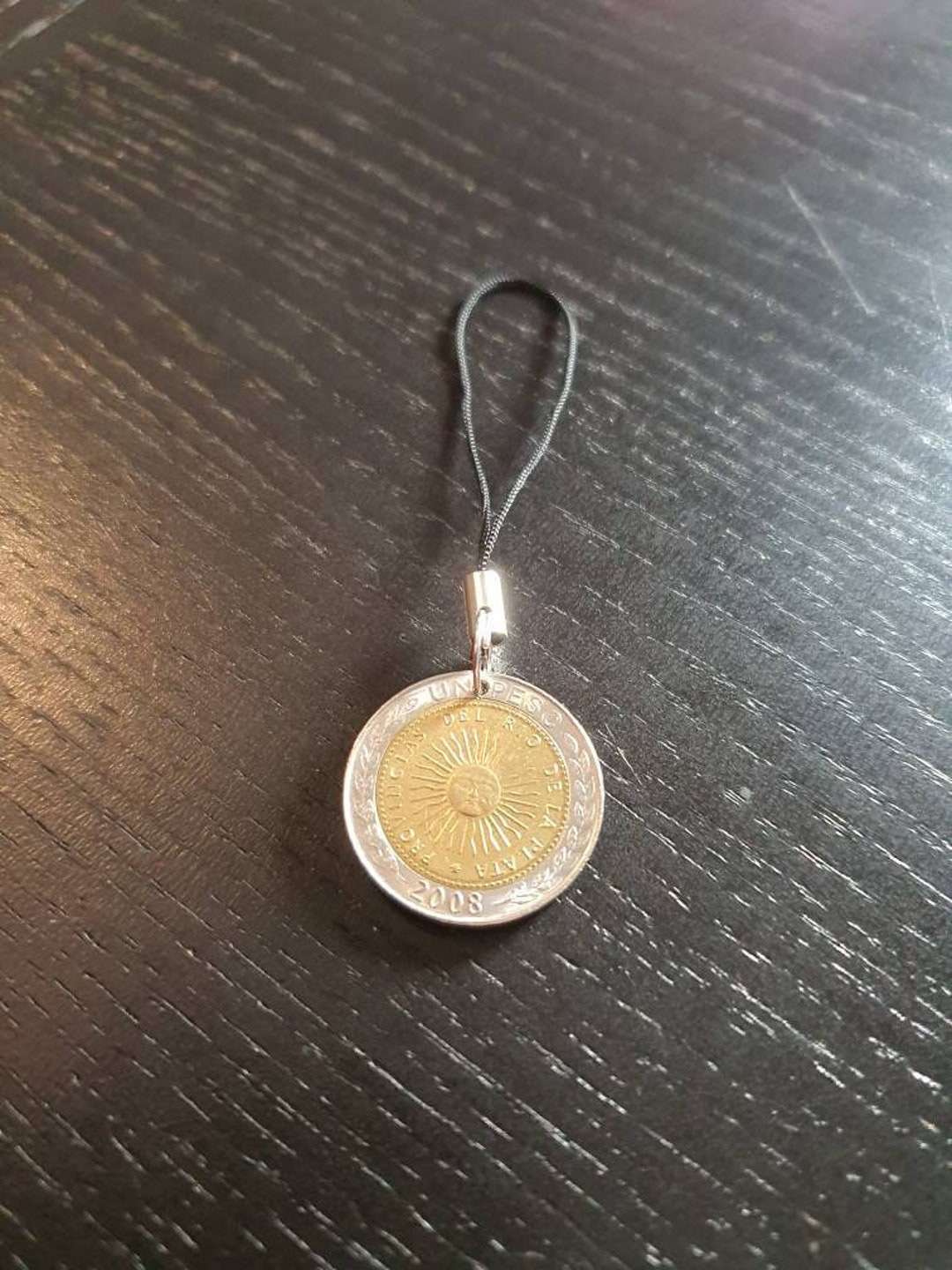 Lanyard Coin Argentina 1 Peso Bicolor Sun - Etsy