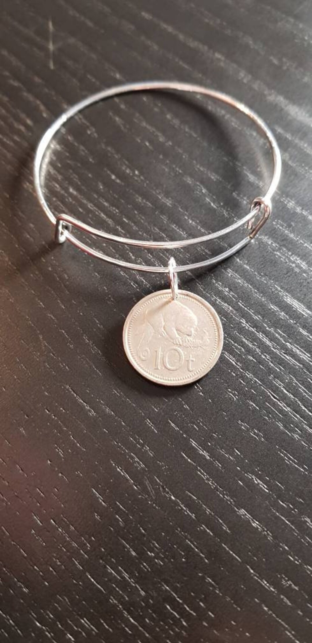 Bangle Coin Papua - New Guinea 10 Toea Real Coin - Etsy