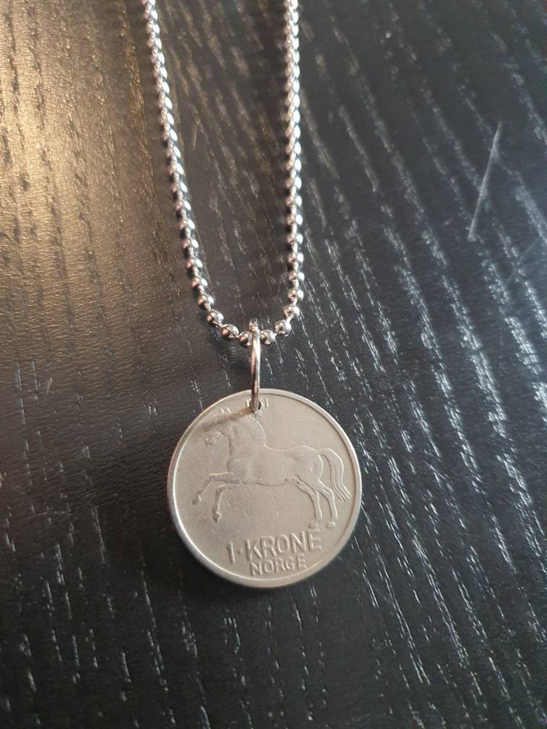 Ball Chain Coin Norway 1 Crown 60 Cm Stainless Steel Horse - Etsy