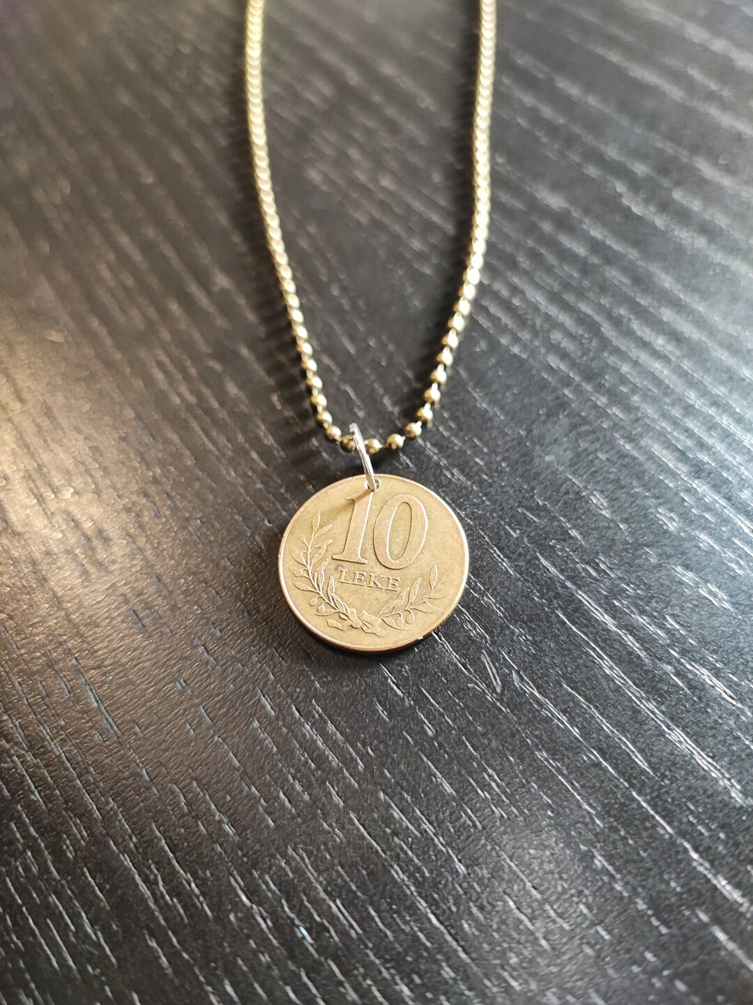 Ball Chain Coin Albania 10 Lek 60 Cm Real Coin - Etsy