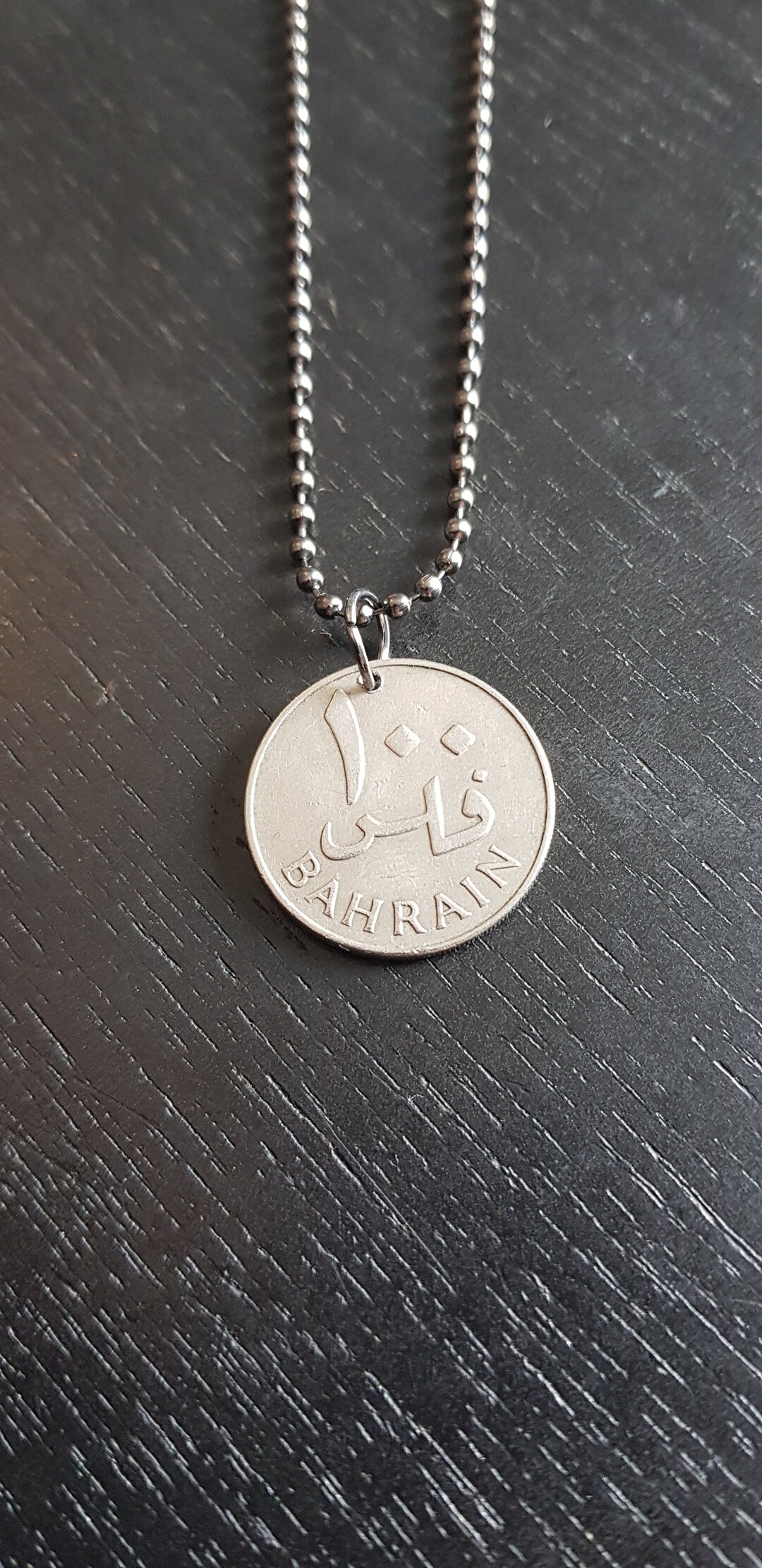 Ball Chain Coin Bahrain 100 Fils 1970 60 Cm Real Coin - Etsy