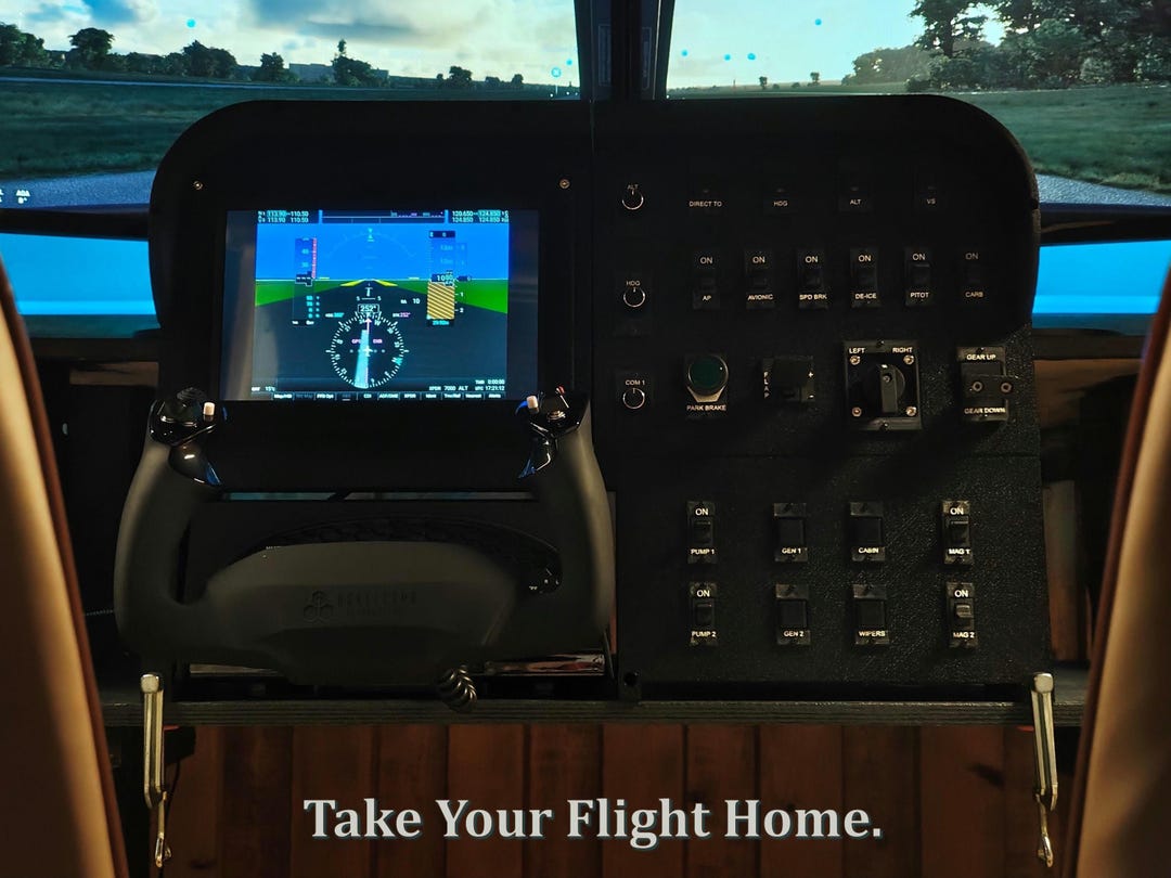 PC Cockpit Compact With Touchscreen Monitor for Honeycomb, Boeing Yoke ...