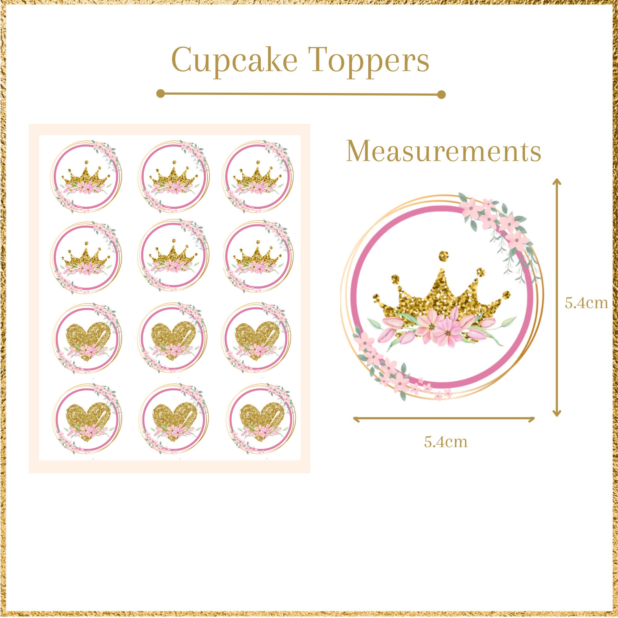Princess Party DOWNLOADABLE BIRTHDAY KIT, Digital Party Theme Pack ...
