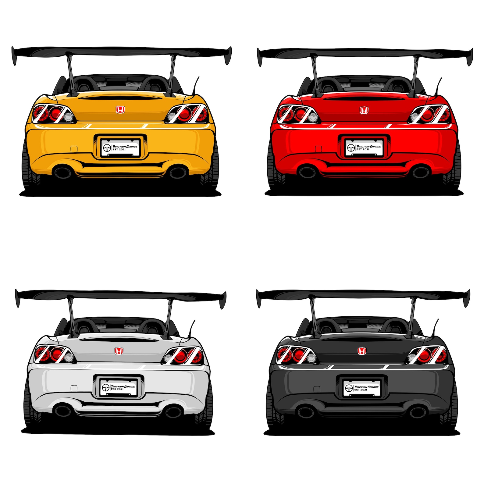 Honda S2000 Sticker AP2 3" Yellow Red White Black JDM 1 Sticker - Etsy