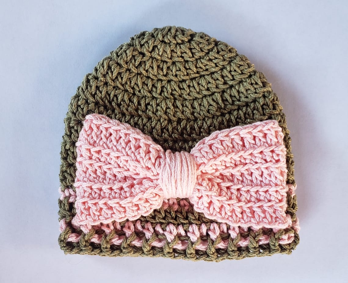 Baby Bow Hat Crochet Pattern (instant PDF Download!) - Etsy