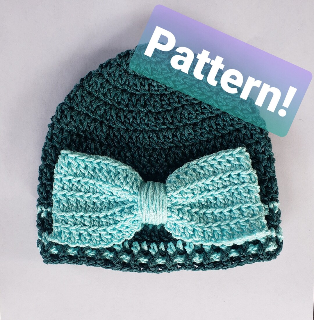 Baby Bow Hat Crochet Pattern (instant PDF Download!) - Etsy