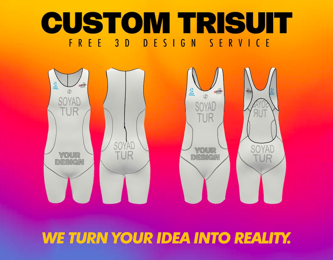 Custom-made Triathlon Trisuit Tailored to Your Size, Gender, & Design ...